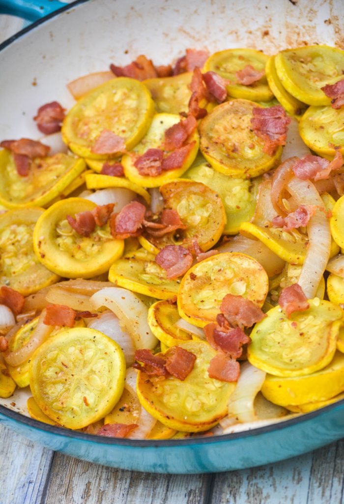 Sauteed Summer Squash with Bacon & Onions - 4 Sons 'R' Us