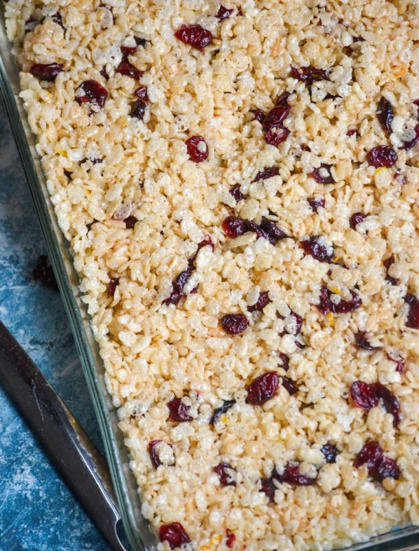 Cranberry Orange Rice Krispie Treats - 4 Sons 'R' Us