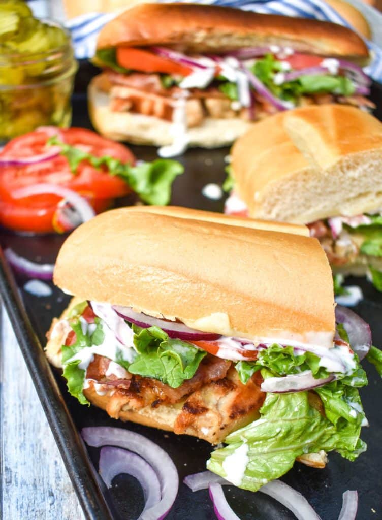 Chicken Bacon Ranch Sub Sandwiches - 4 Sons 'R' Us