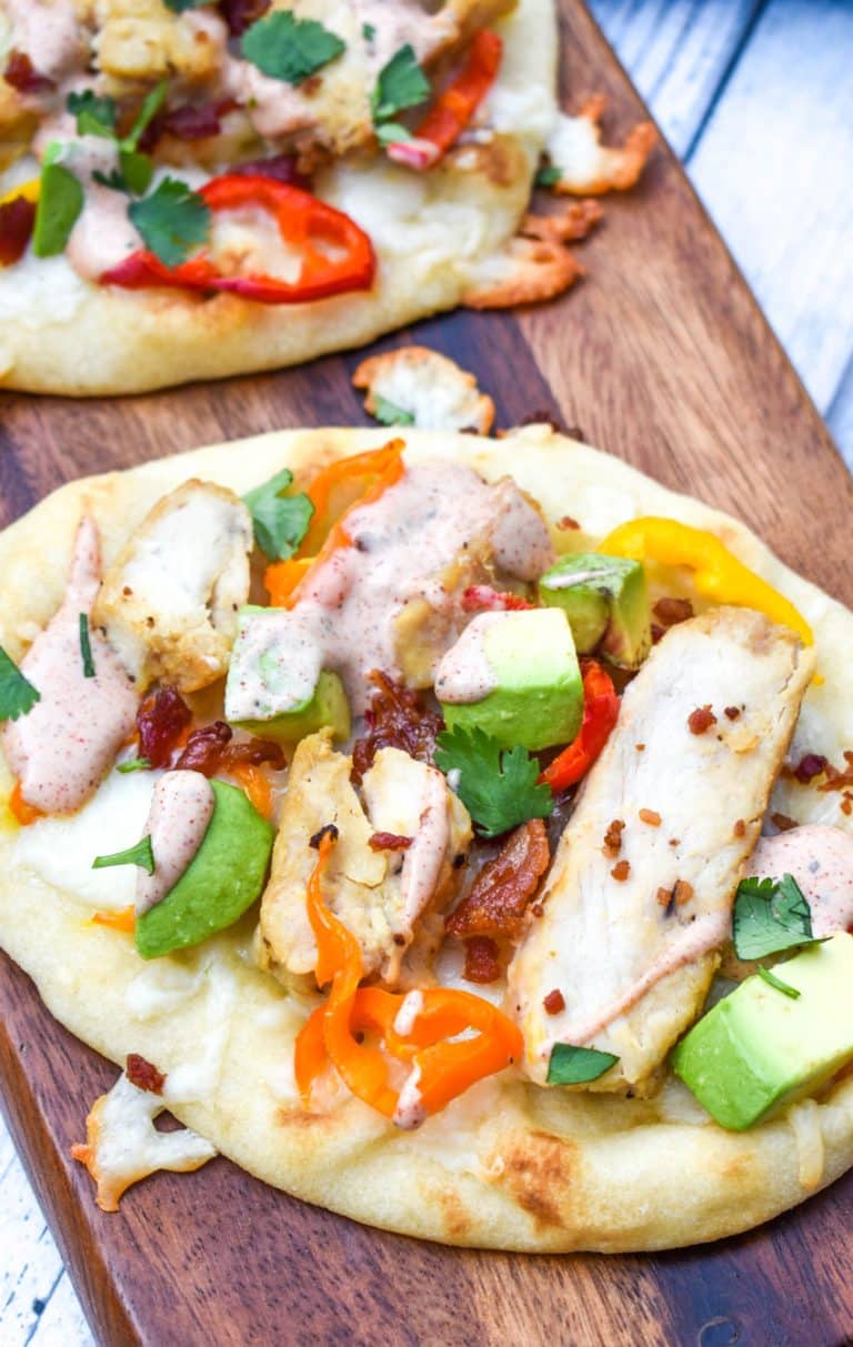 California Chicken Flatbread Sandwiches with Chipotle Ranch - 4 Sons 'R' Us