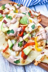California Chicken Flatbread Sandwiches with Chipotle Ranch - 4 Sons 'R' Us