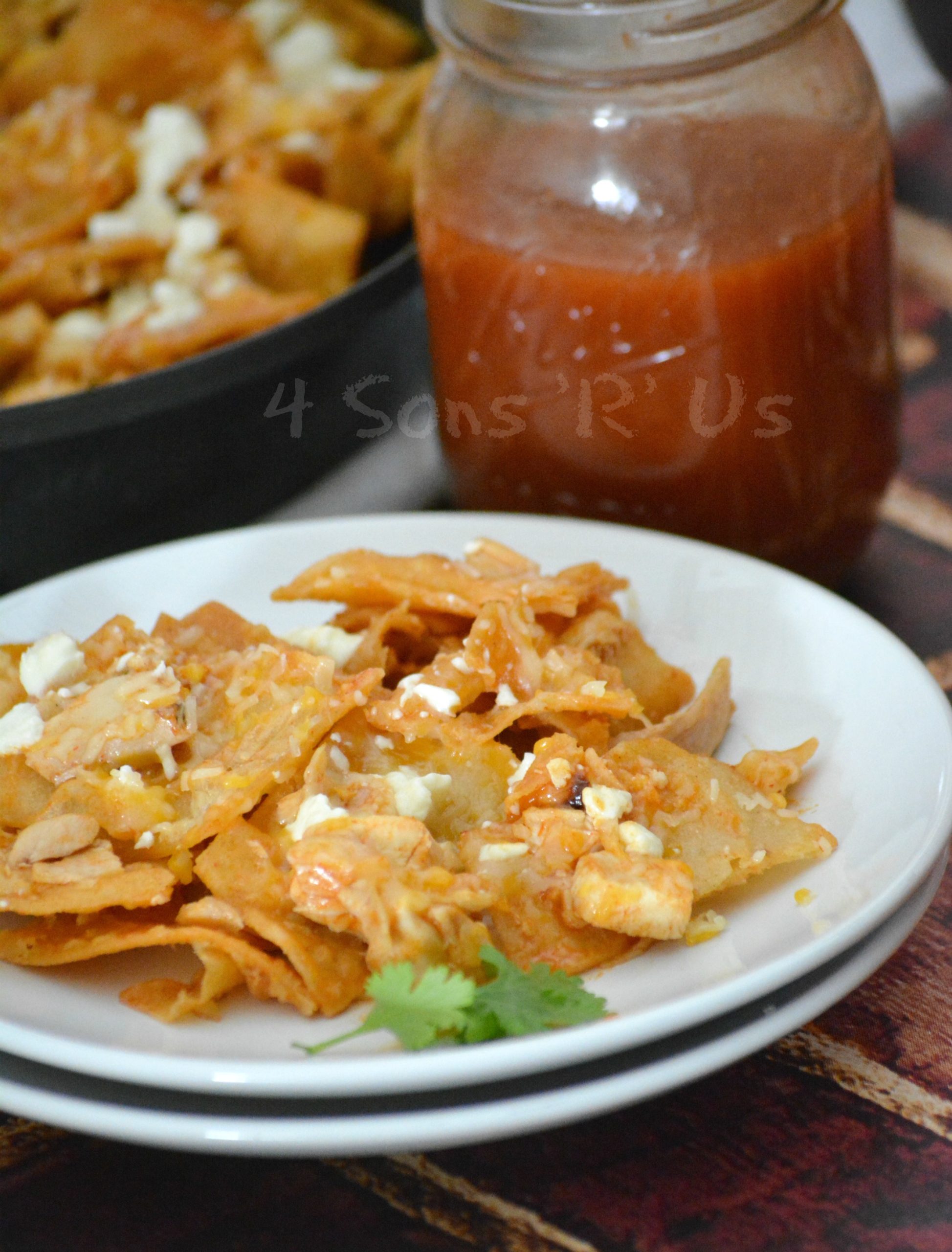 Cheesy Chicken Chilaquiles - 4 Sons 'R' Us