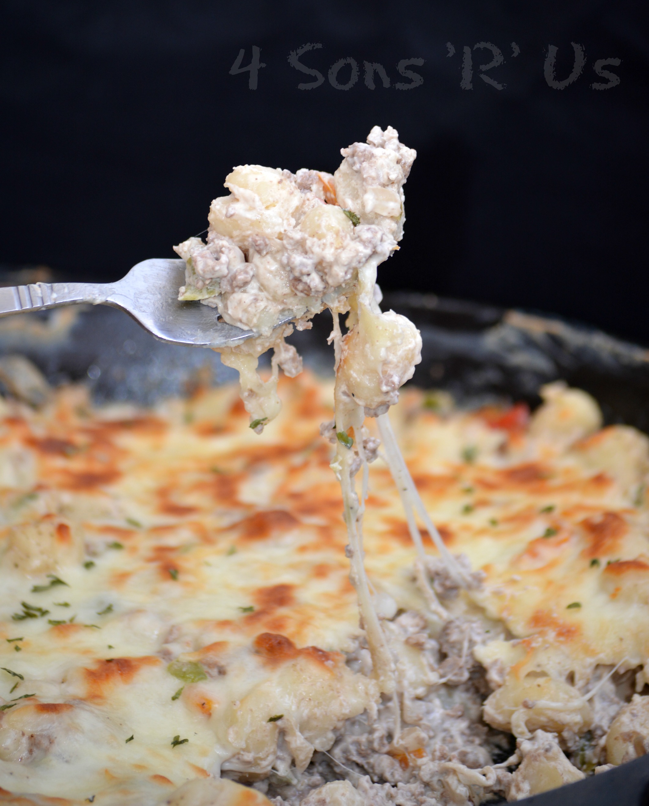 Philly Cheesesteak Gnocchi Bake - 4 Sons 'R' Us