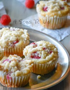 Raspberry Lemon Yogurt Muffins - 4 Sons 'R' Us