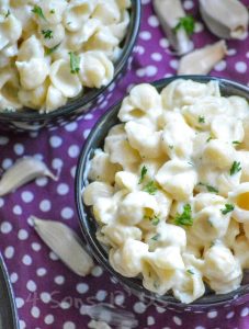 Creamy Garlic Shells Pasta - 4 Sons 'R' Us
