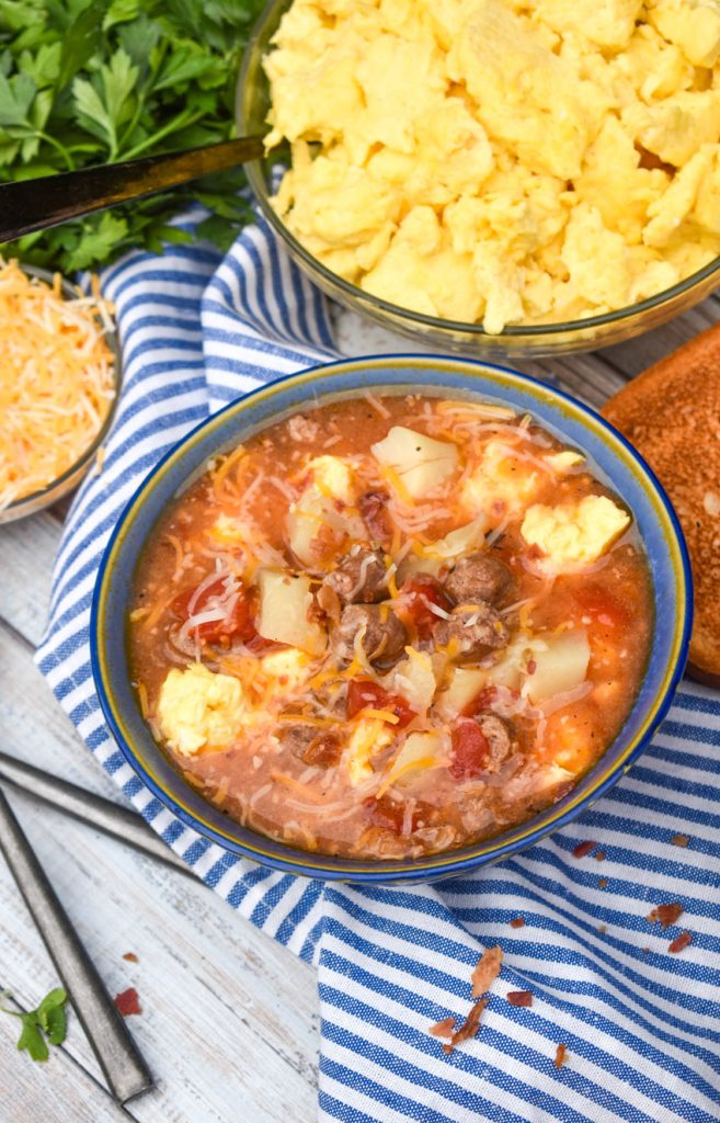 Slow Cooker Breakfast Soup - 4 Sons 'R' Us