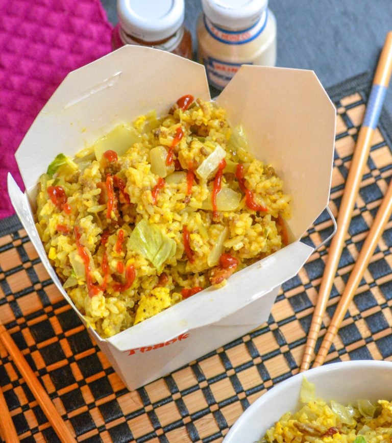 Cheeseburger Fried Rice - 4 Sons 'R' Us