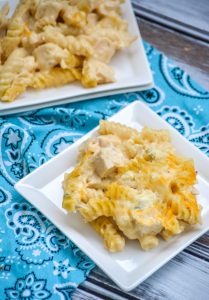 Three Cheese Chicken & Rotini Pasta Casserole - 4 Sons 'R' Us