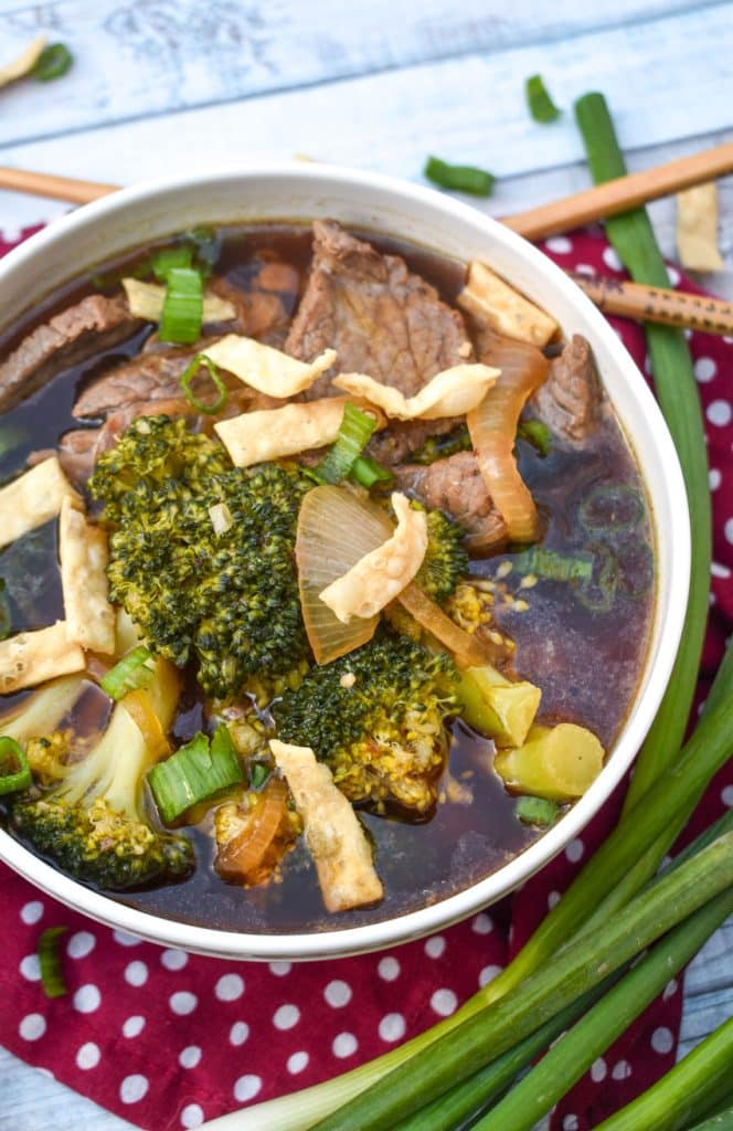 Chinese Beef And Broccoli Soup - 4 Sons 'R' Us
