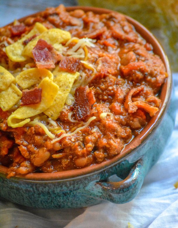 Ground Beef & Bacon Baked Bean Chili - 4 Sons 'R' Us