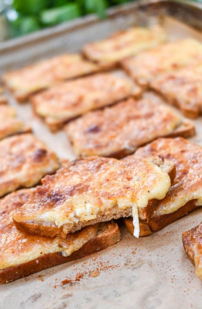 Cheesy Parmesan Rye Cocktail Bites - 4 Sons 'R' Us