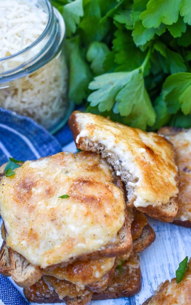 Cheesy Parmesan Rye Cocktail Bites - 4 Sons 'R' Us