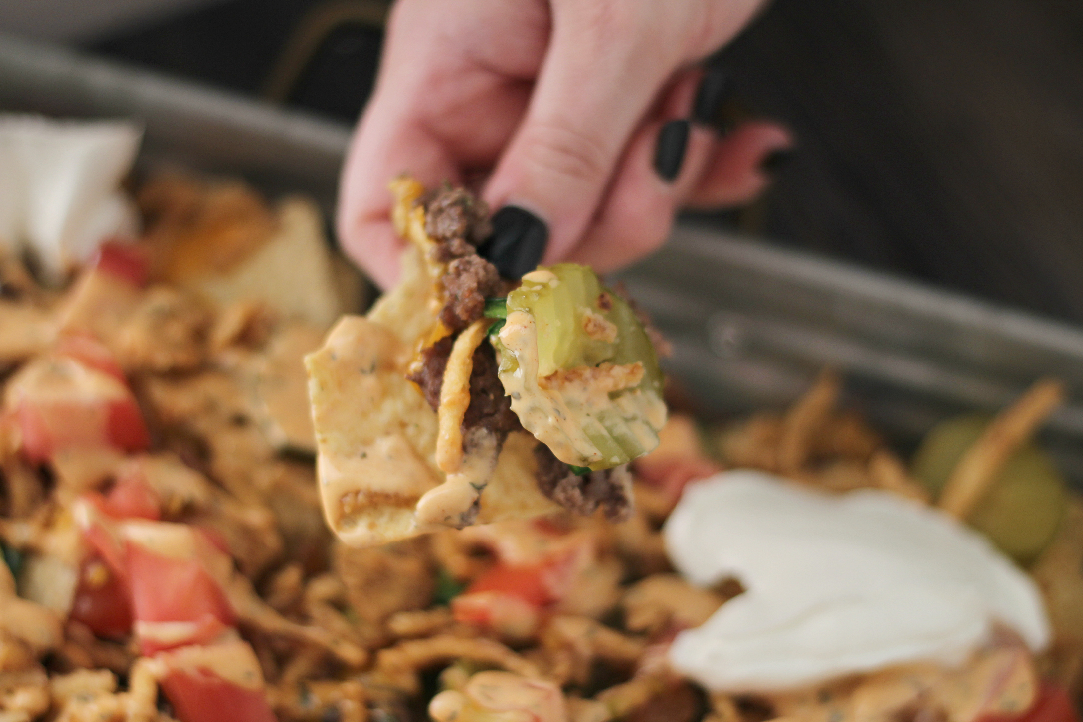 Cheeseburger Nachos - 4 Sons 'R' Us