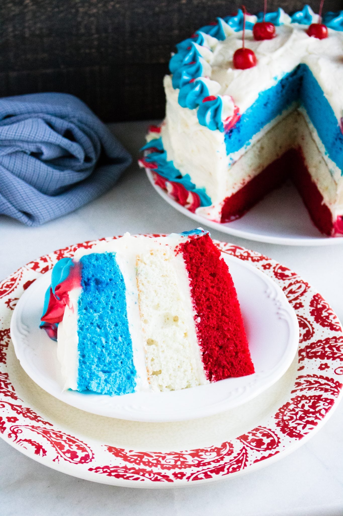 Red White and Blue Layer Cake - 4 Sons 'R' Us