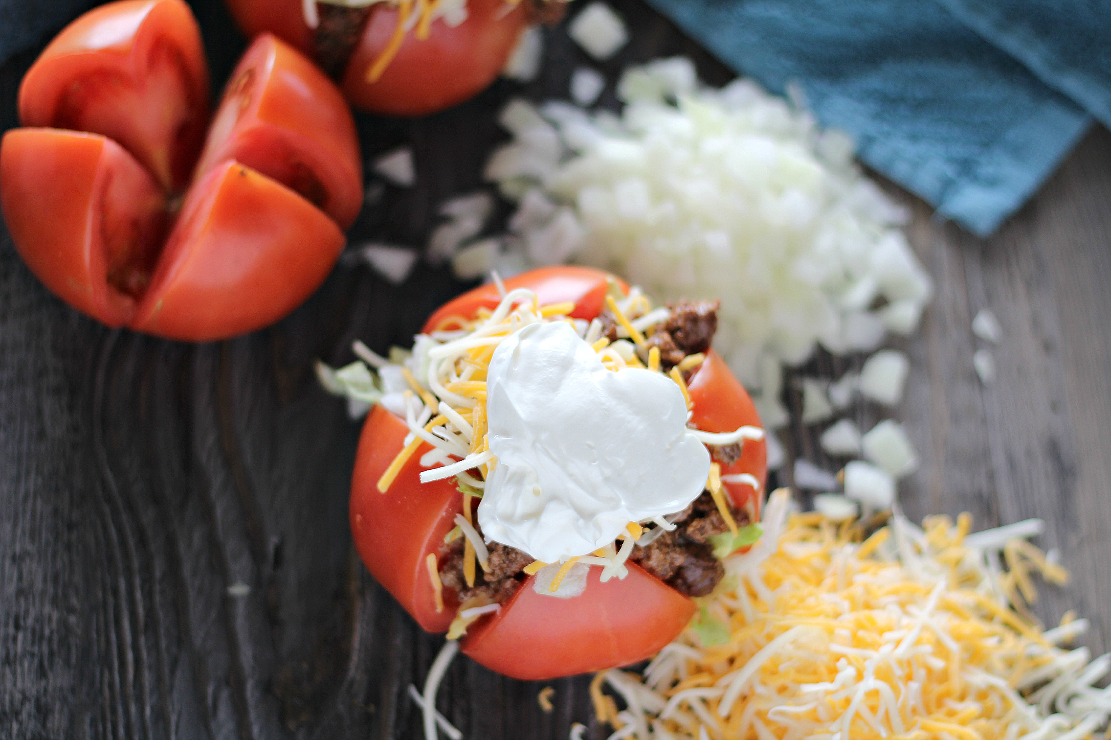 Taco Stuffed Tomatoes - 4 Sons 'R' Us