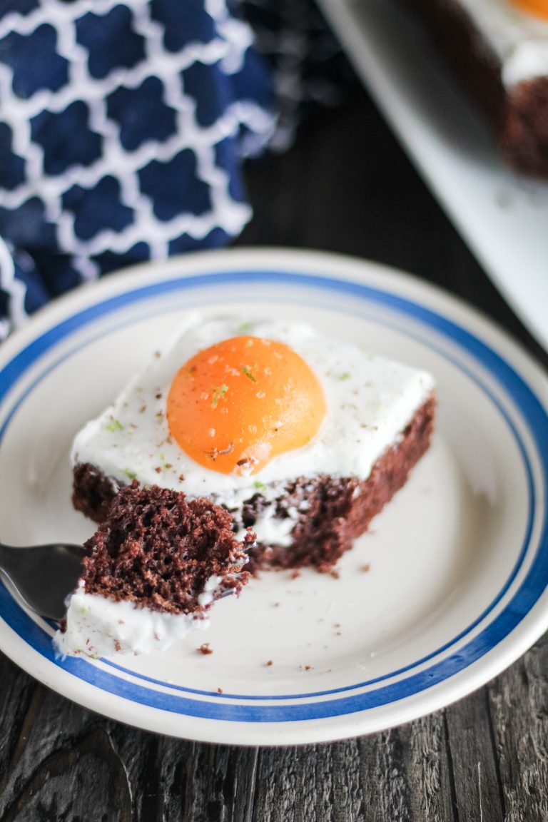 German Fried Egg Cake (Spiegeleierkuchen) - 4 Sons 'R' Us