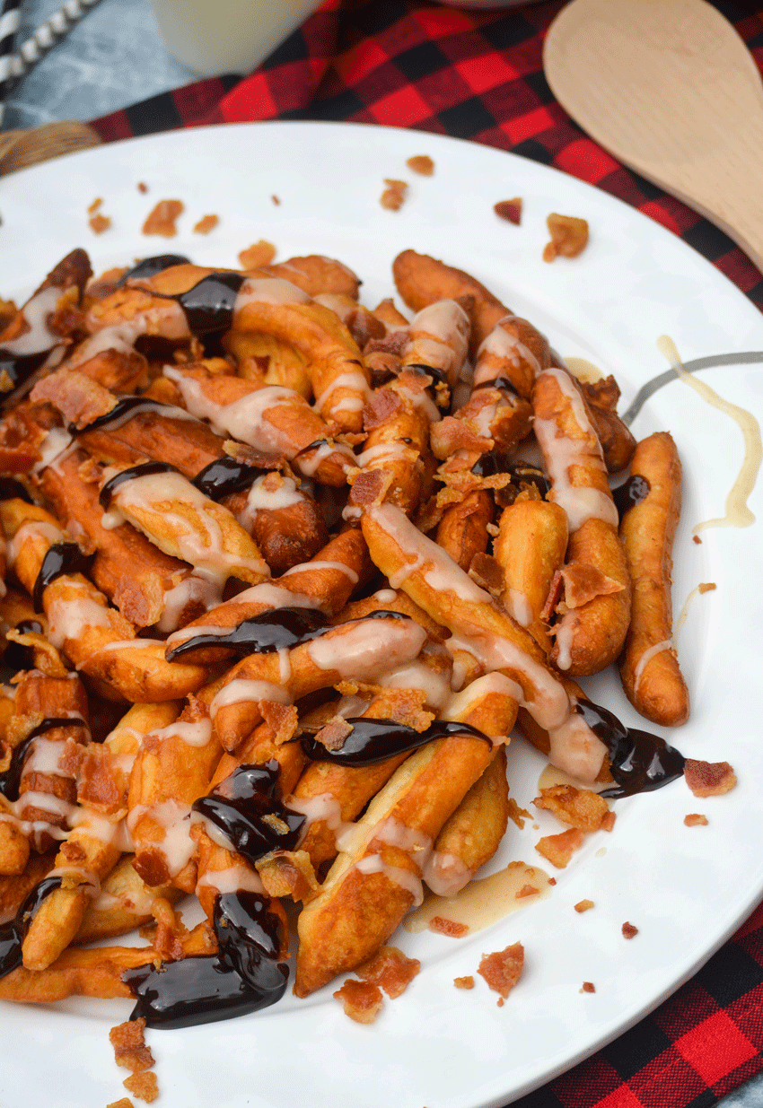 Loaded Maple Bacon Donut Fries - 4 Sons 'R' Us