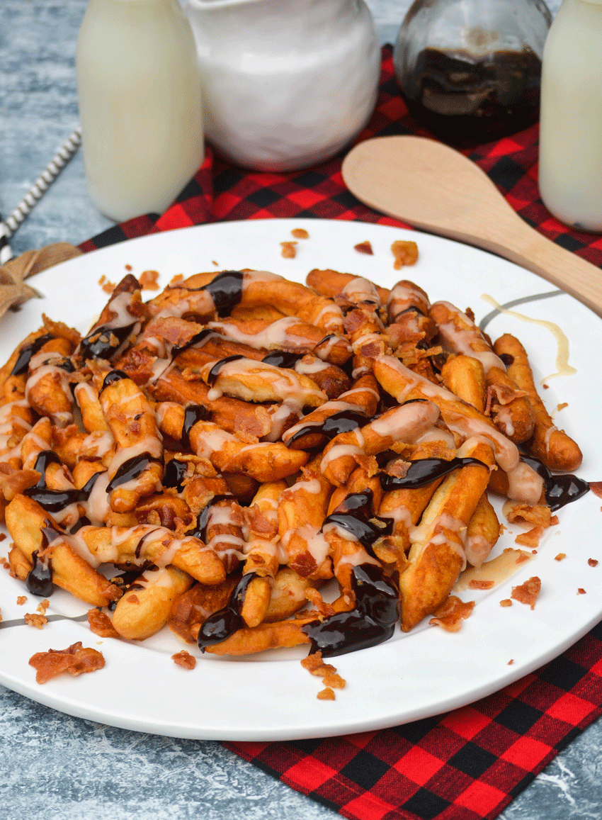 Loaded Maple Bacon Donut Fries - 4 Sons 'R' Us