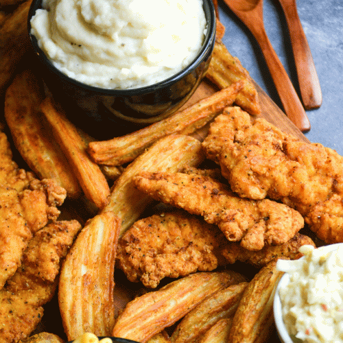 Chicken & Fixin's Fried Chicken Dinner Board - 4 Sons 'R' Us