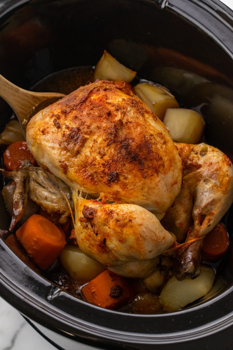 Slow Cooker Whole Chicken - 4 Sons 'R' Us