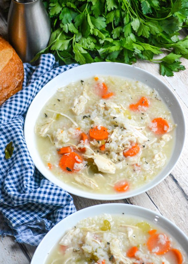 Instant Pot Chicken & Rice Soup - 4 Sons 'R' Us