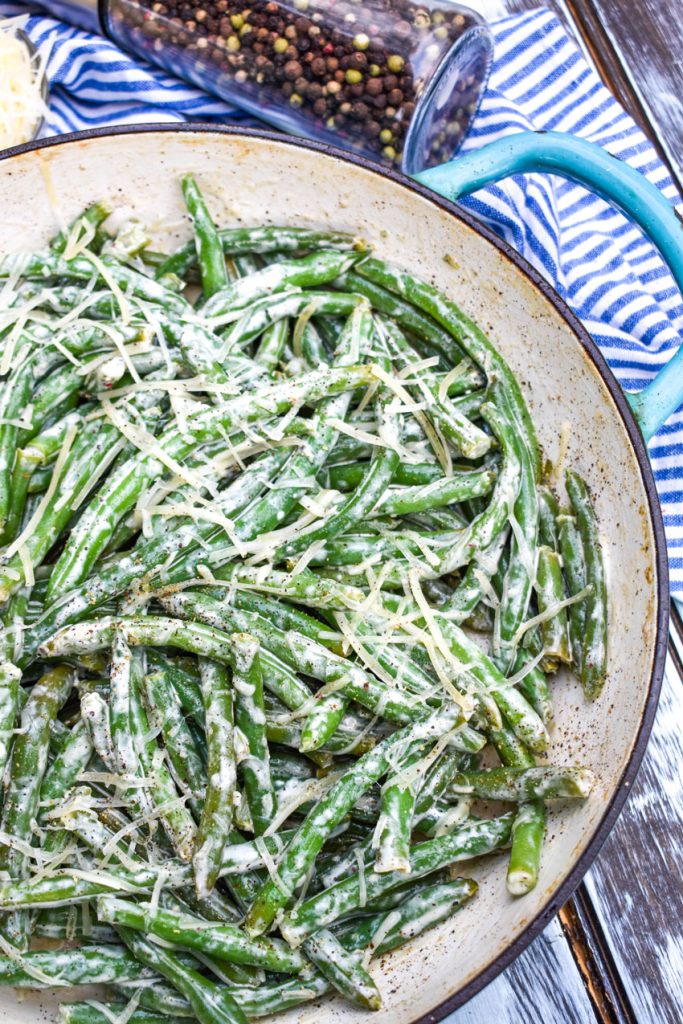 Creamy Caesar Green Beans - 4 Sons 'R' Us